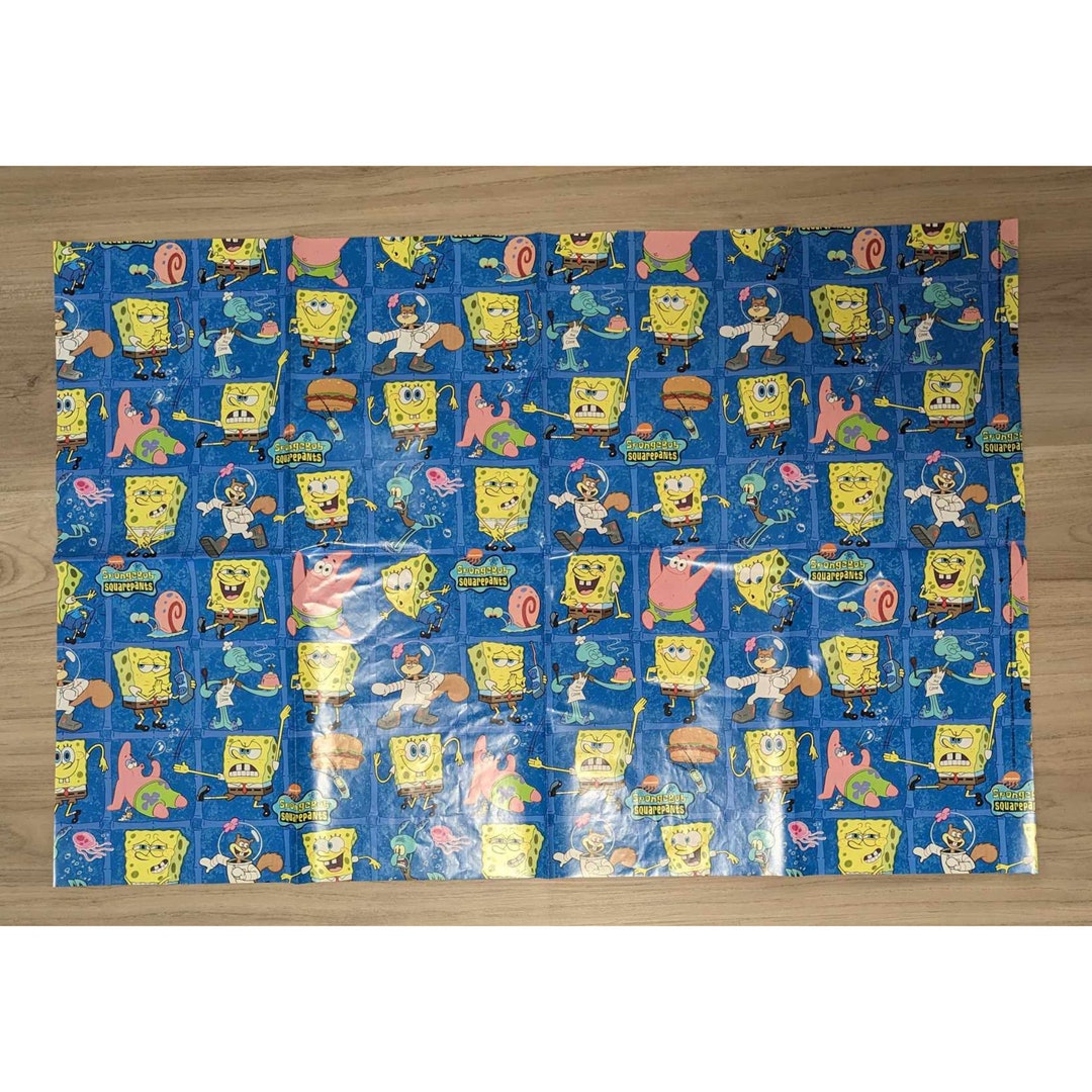 Vintage 2000s Spongebob Squarepants Wrapping Paper Underwater - Etsy