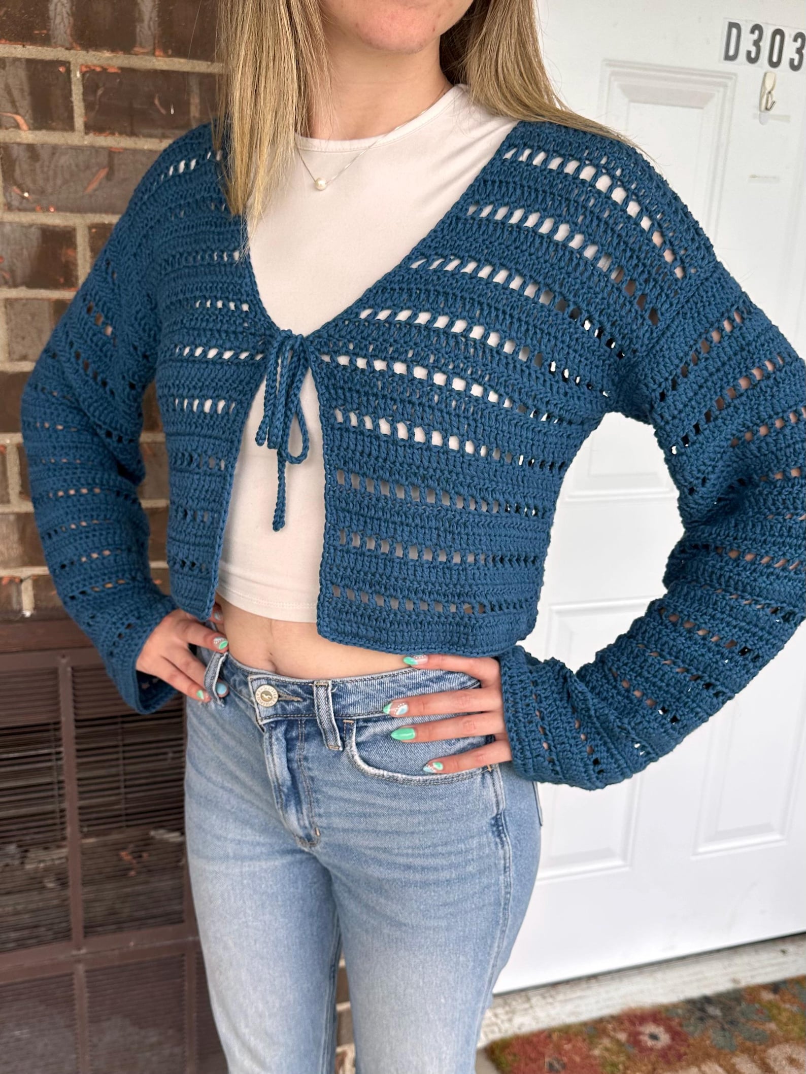 Crochet Top PATTERN | Marigot Cardigan | Front Tie Top | Made to ...