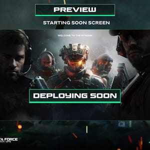 Delta Force | Animated Twitch Youtube Live Streaming Screen Layout ...