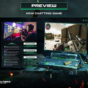 Delta Force | Animated Twitch Youtube Live Streaming Screen Layout ...