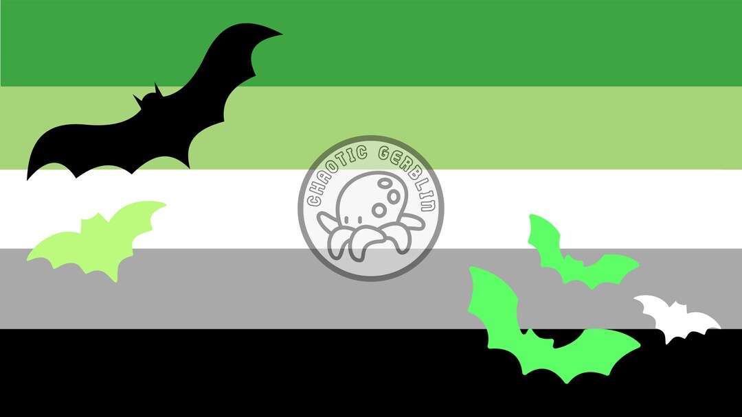 Aro Aromantic Pride Flag Halloween Digital Computer Wallpaper Etsy