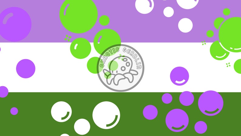 Genderqueer Pride Flag Halloween Digital Computer Wallpaper - Etsy