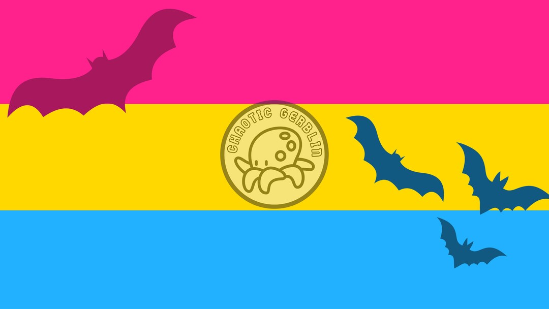 Pan Pansexual Pride Flag Halloween Digital Computer Wallpaper Etsy
