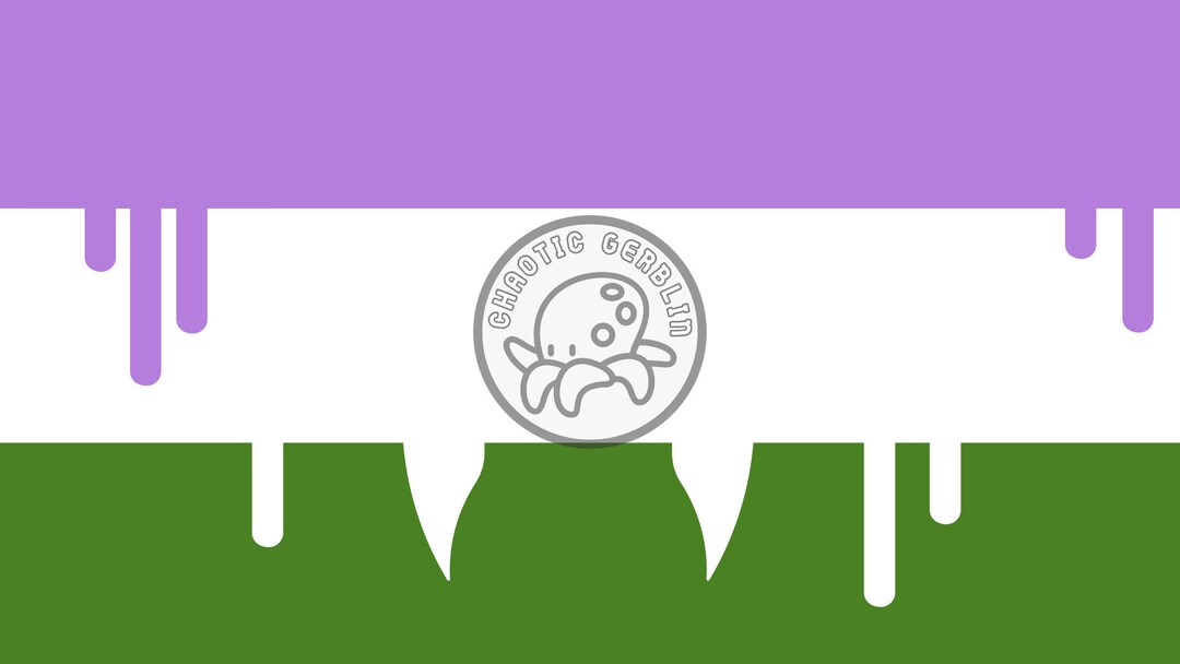 Genderqueer Pride Flag Halloween Digital Computer Wallpaper - Etsy