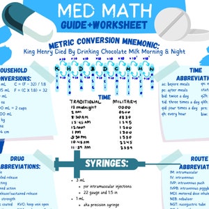 Nursing Medication Dosage Calculation Nursing Med Math Calculation ...