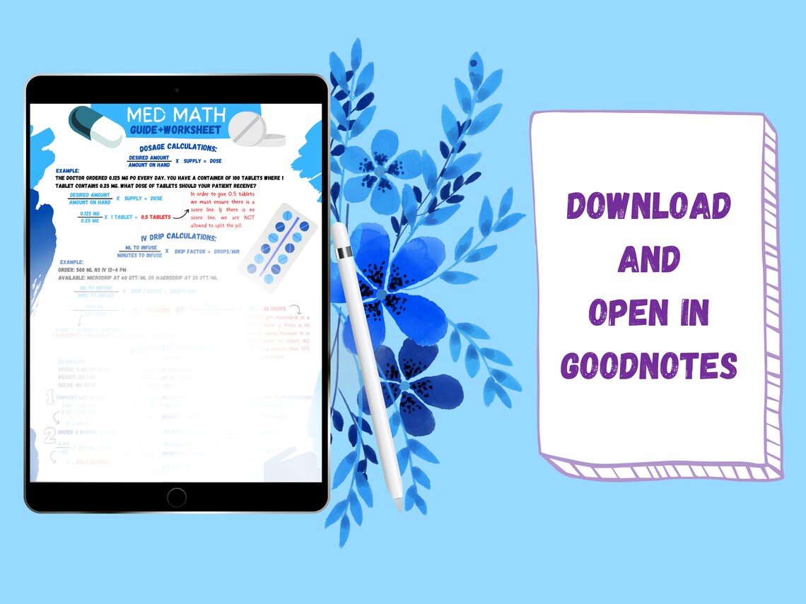 Nursing Medication Dosage Calculation Nursing Med Math Calculation ...