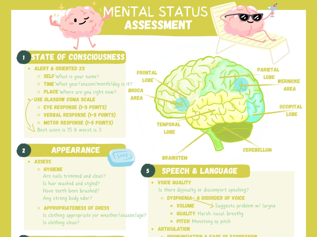 Mental Status Assessment Neuro Neurological Cognitive Skill Assessment ...