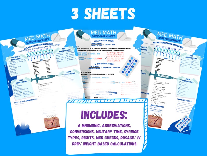 Nursing Medication Dosage Calculation Nursing Med Math Calculation ...
