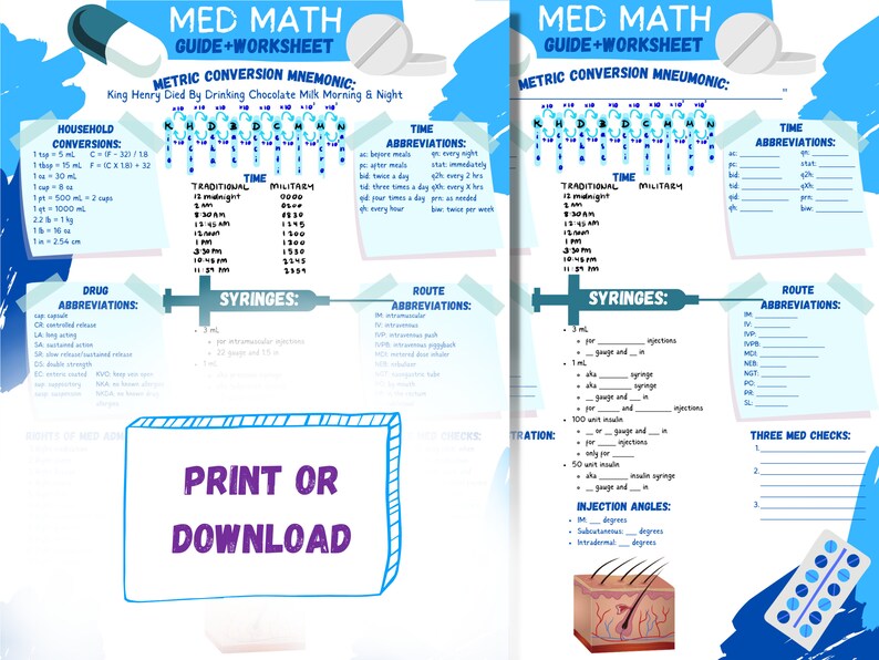 Nursing Medication Dosage Calculation Nursing Med Math Calculation ...