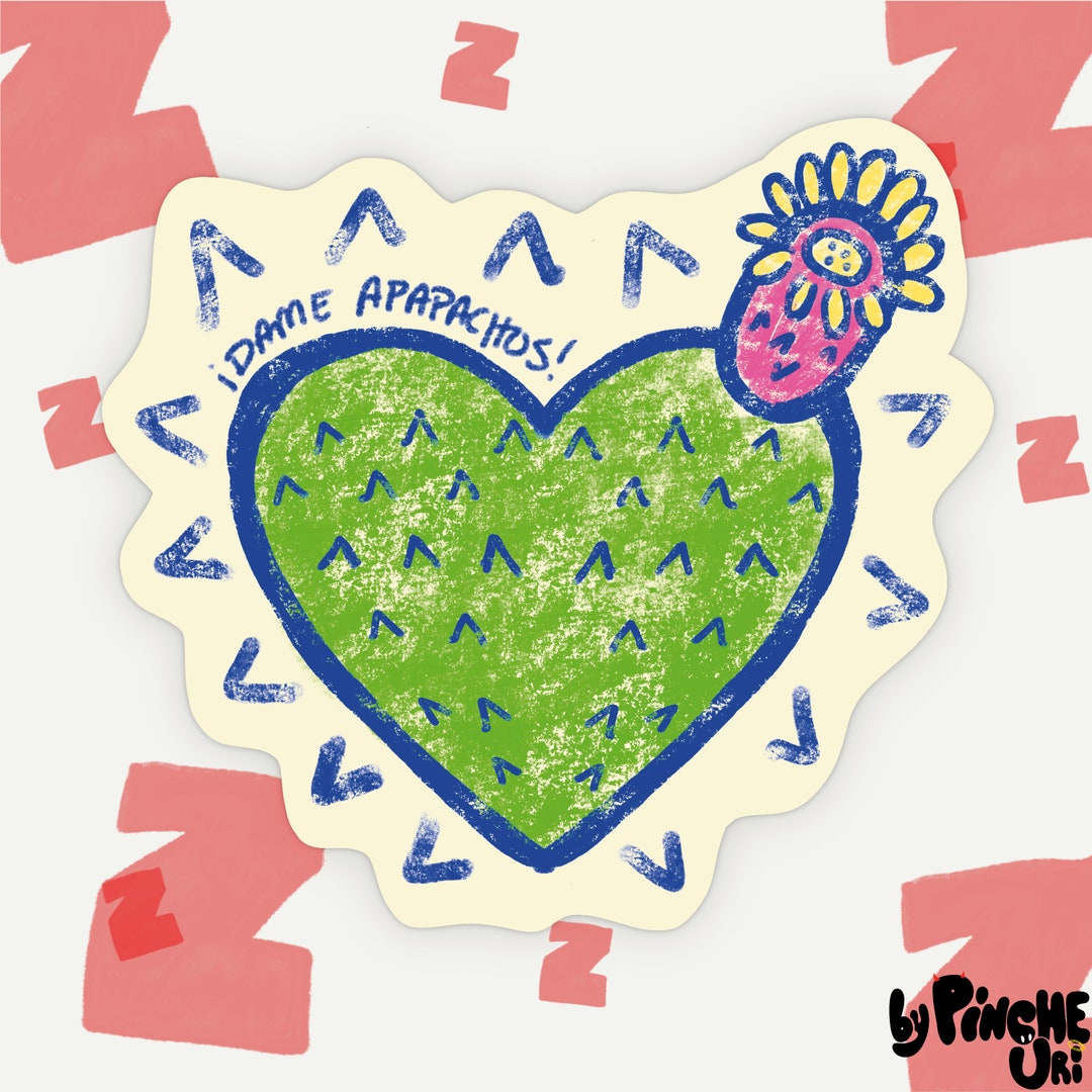 Corazón Apapachos Sticker | Amor Apache Sticker | Mexican Art Sticker ...