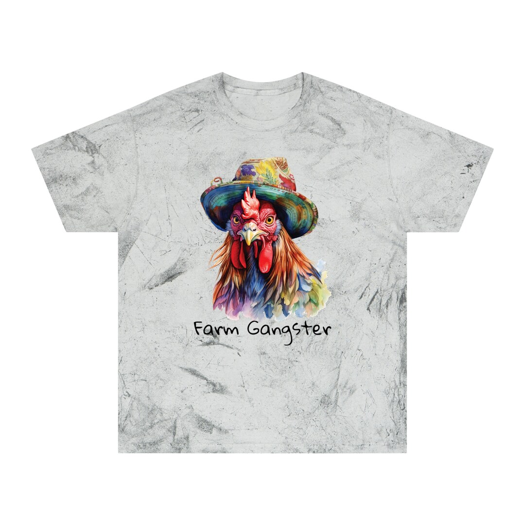 Farm Gangster Rooster Unisex Color Blast T-shirt - Etsy