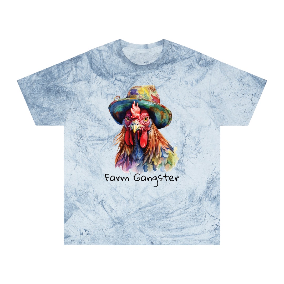 Farm Gangster Rooster Unisex Color Blast T-shirt - Etsy