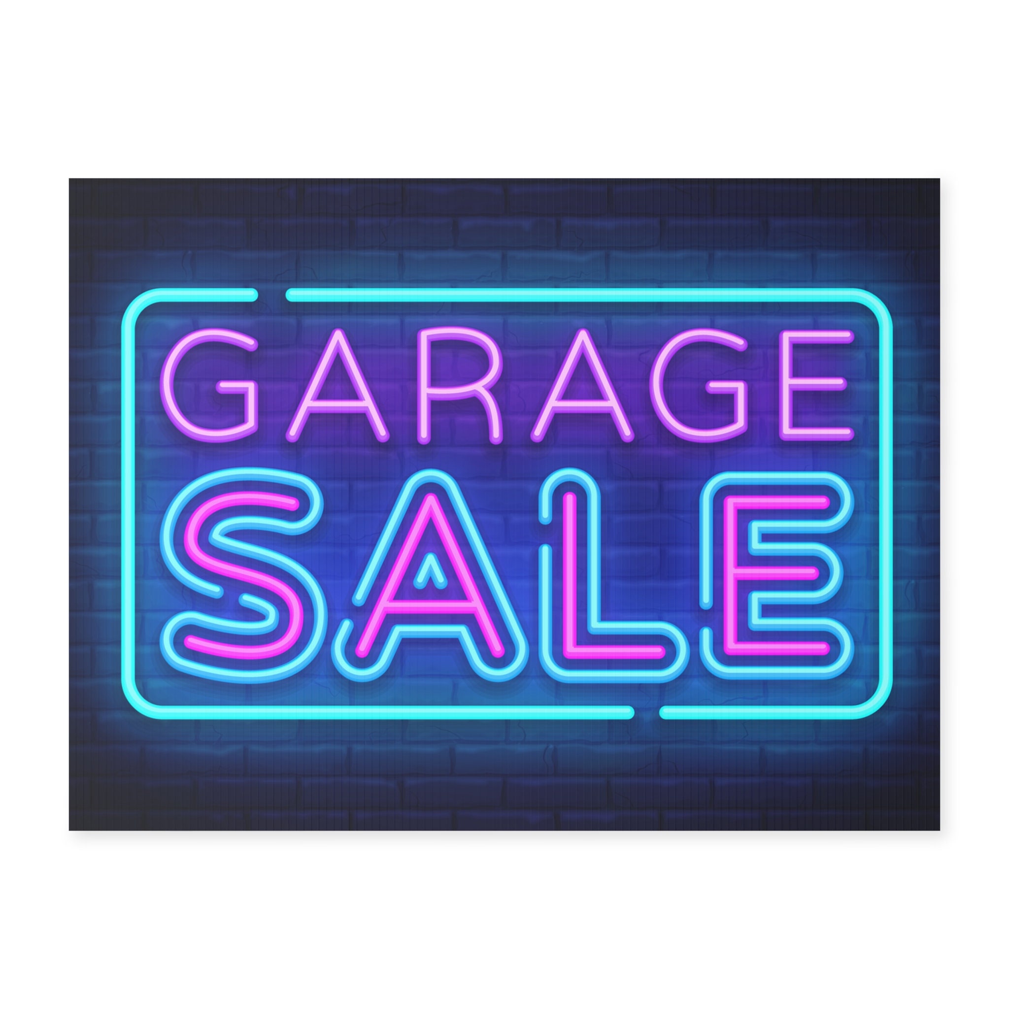 Neon Garage Sale Yard Sign Two-sided - Etsy