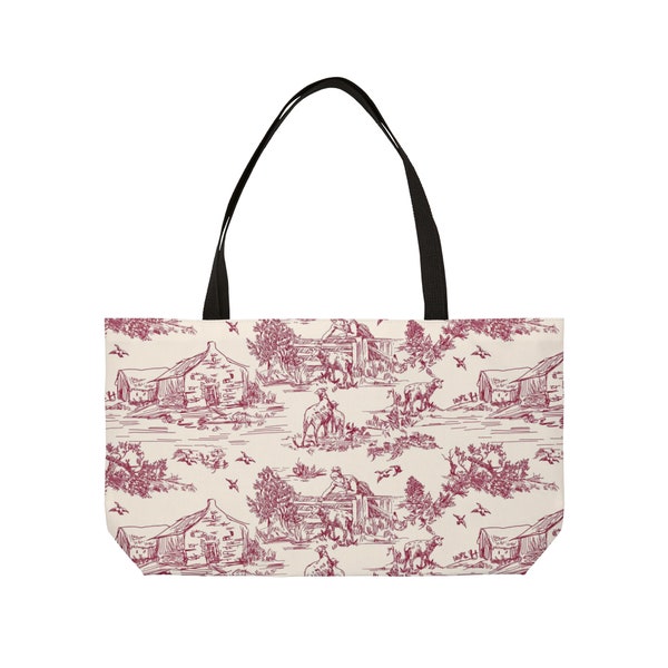 Red Canvas Tote - Etsy