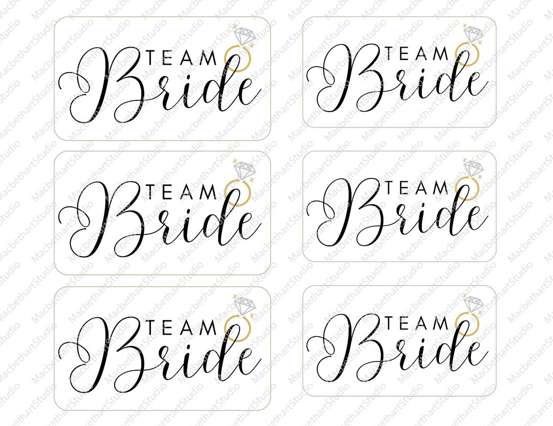 Team Bride Stickers Digital Download - Etsy