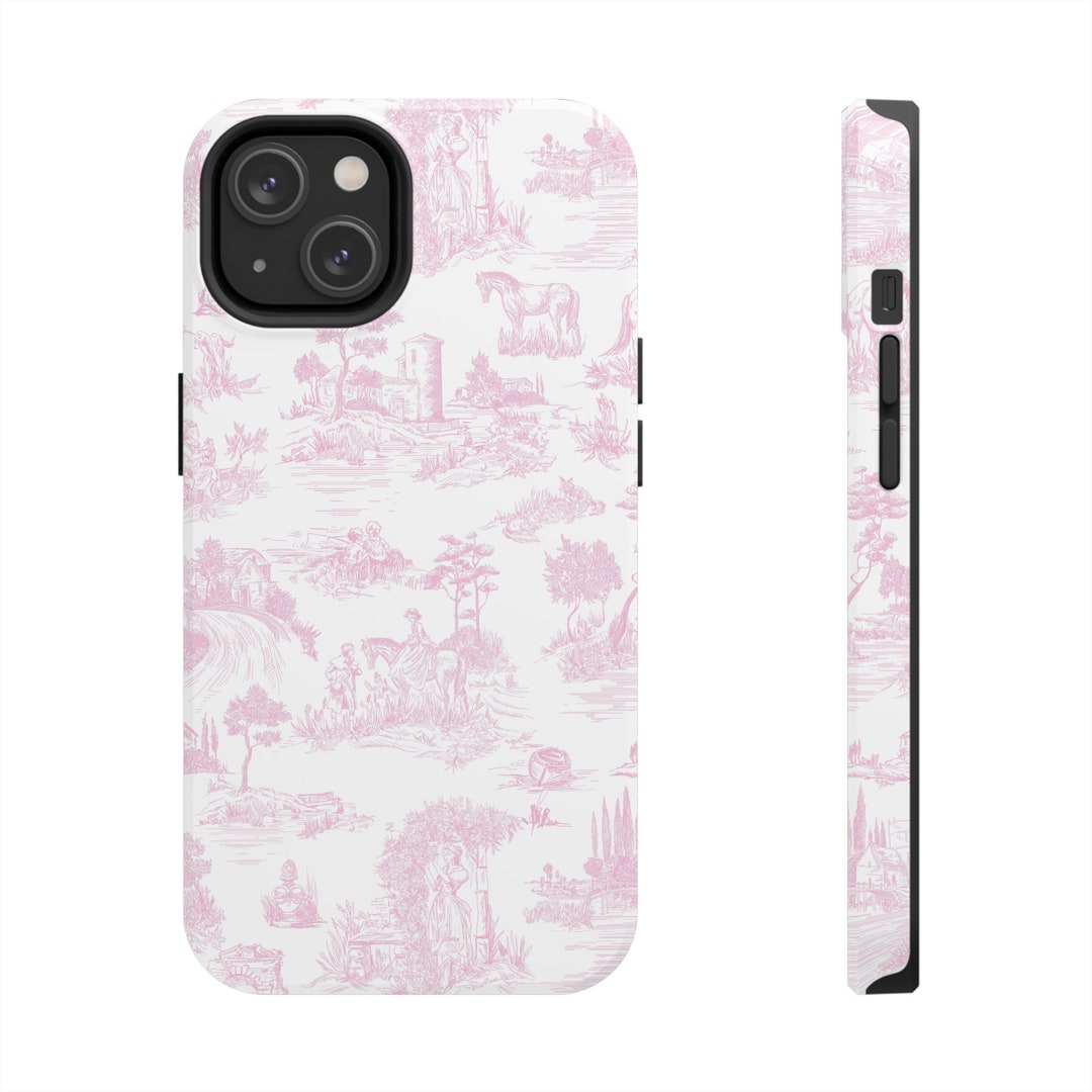 Toile De Jouy Baby Pink Tough Phone Cases - Etsy