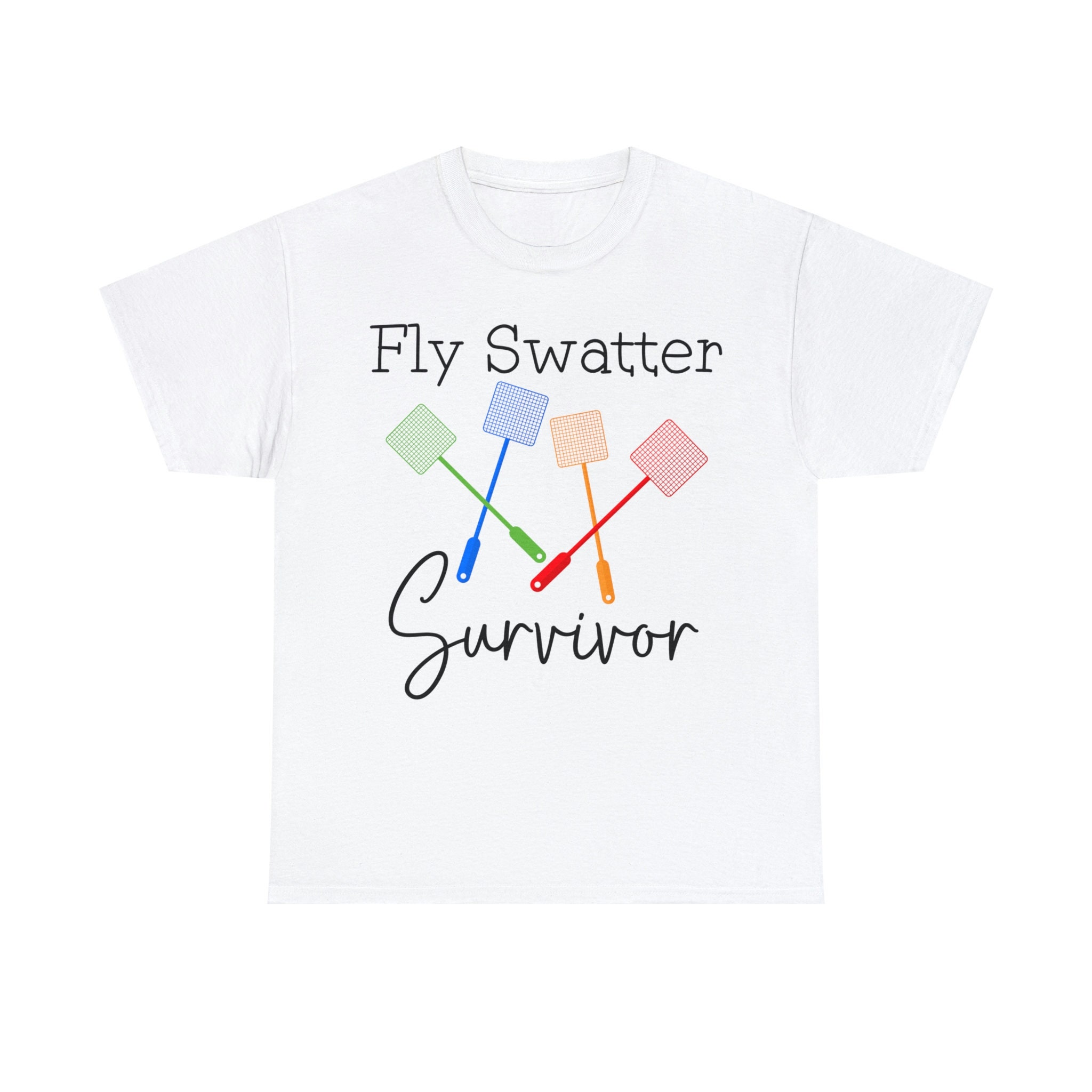 Fly Swatter Survivor Black Letters Unisex Heavy Cotton Tee - Etsy