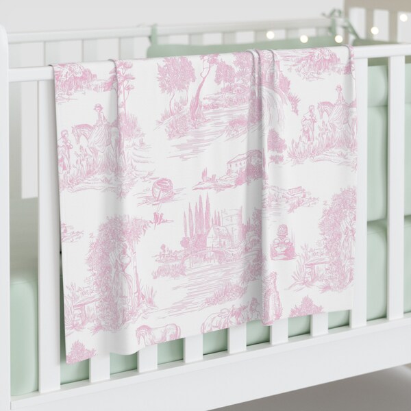 French Toile Baby Blanket - Etsy