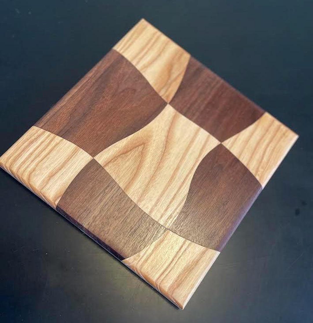 Handmade Wooden Cutting Board - Party Board - Wavy Themed Cutting Board ...