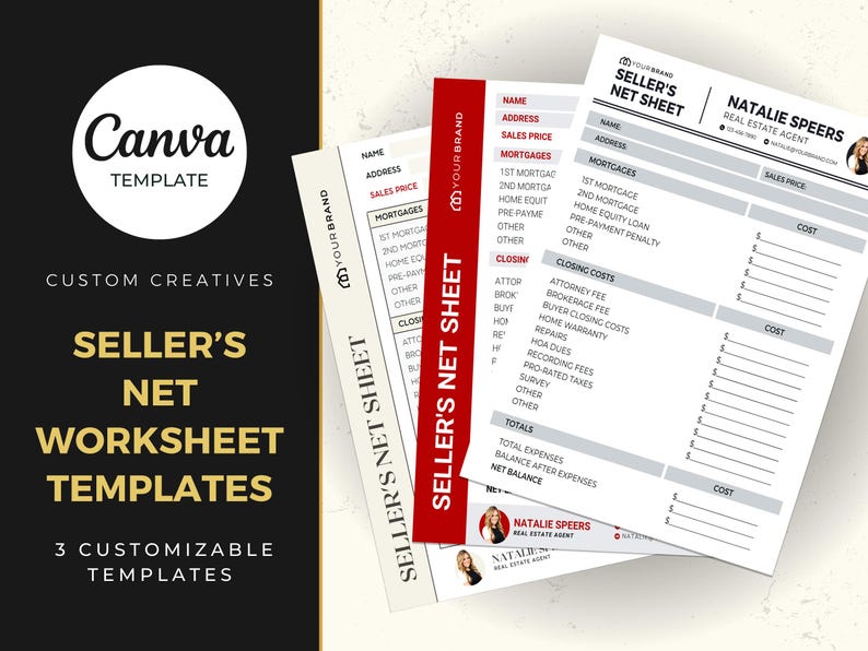 Real Estate Sellers Net Worksheet Template - Professional Realtor Net ...