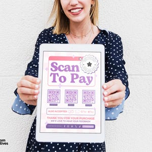 Scan to Pay Template Sign, Ways to Pay Template, QR Code Template ...