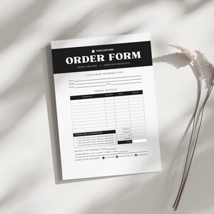 Order Form Template, Order Form Canva Template, Small Business Template ...