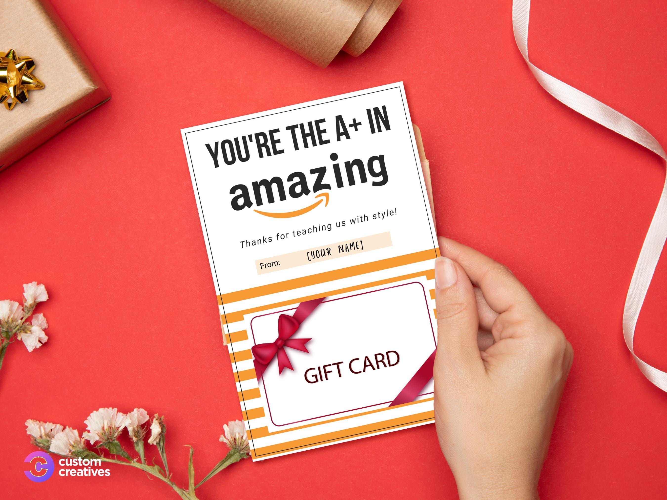 Teacher Gift Card Template, Teacher Appreciation, Thank You Gift Card ...