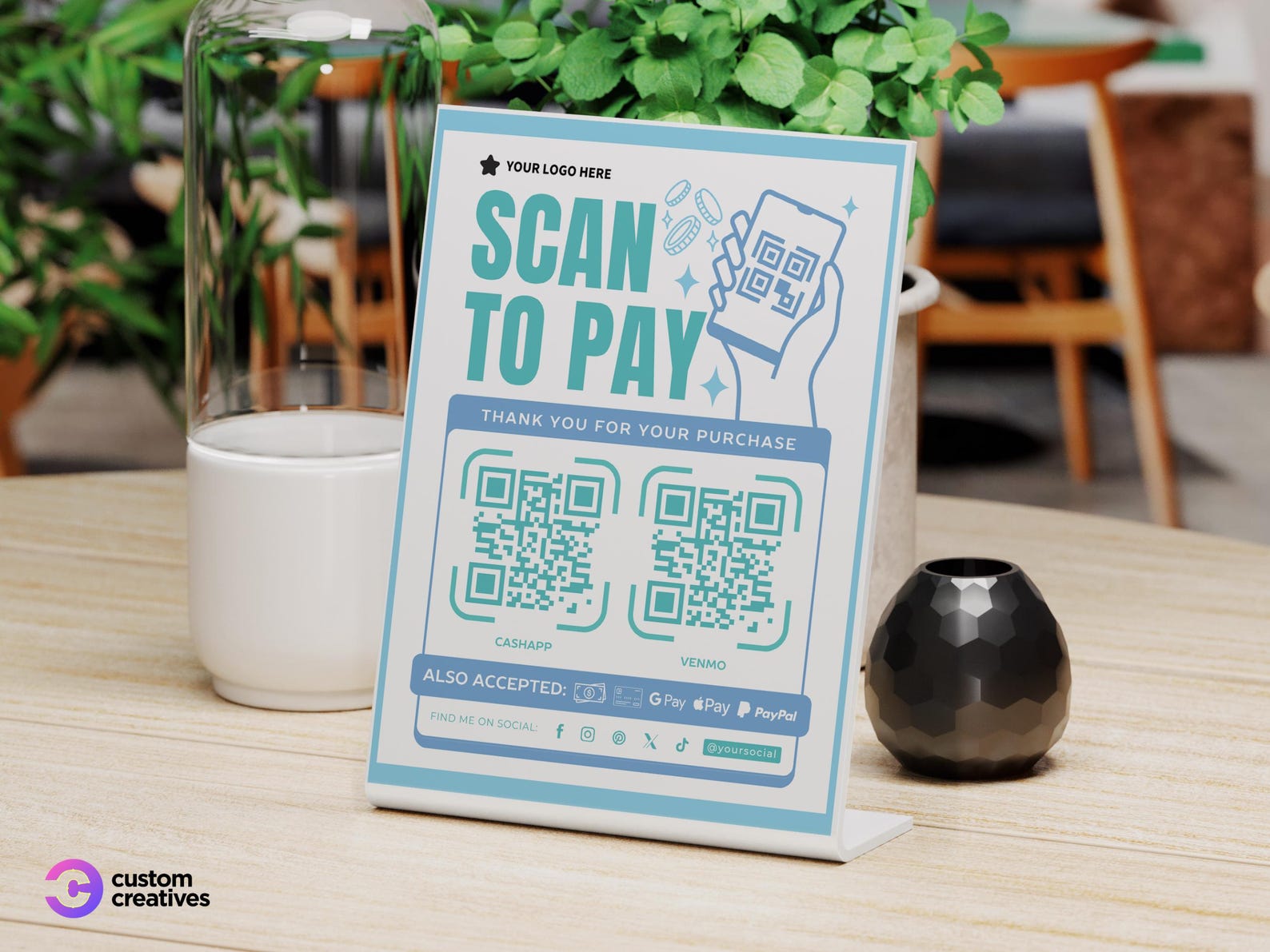Scan to Pay Template Sign, Ways to Pay Template, QR Code Template ...