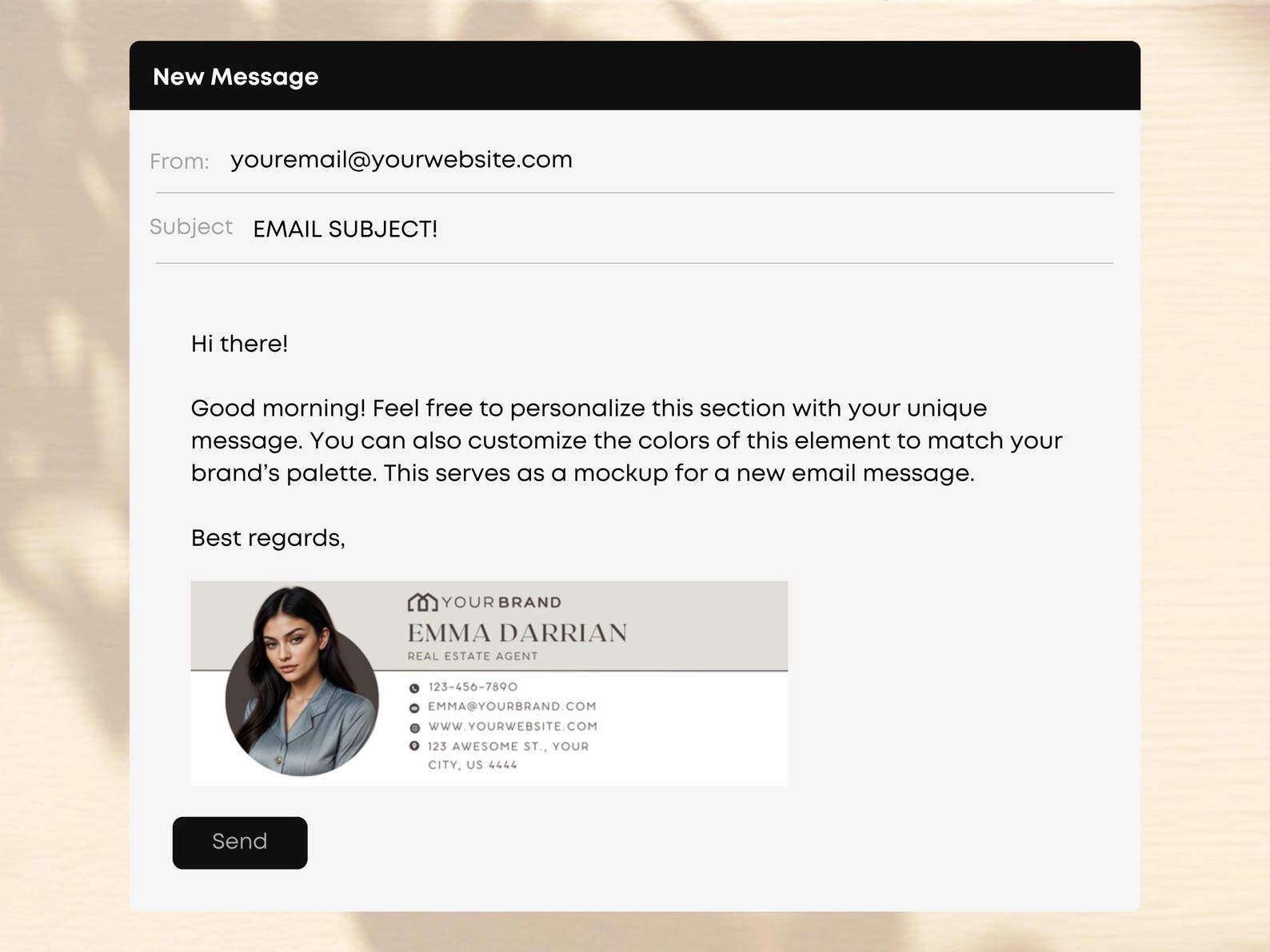 Email Signature Template, Real Estate Signature Template, Digital ...