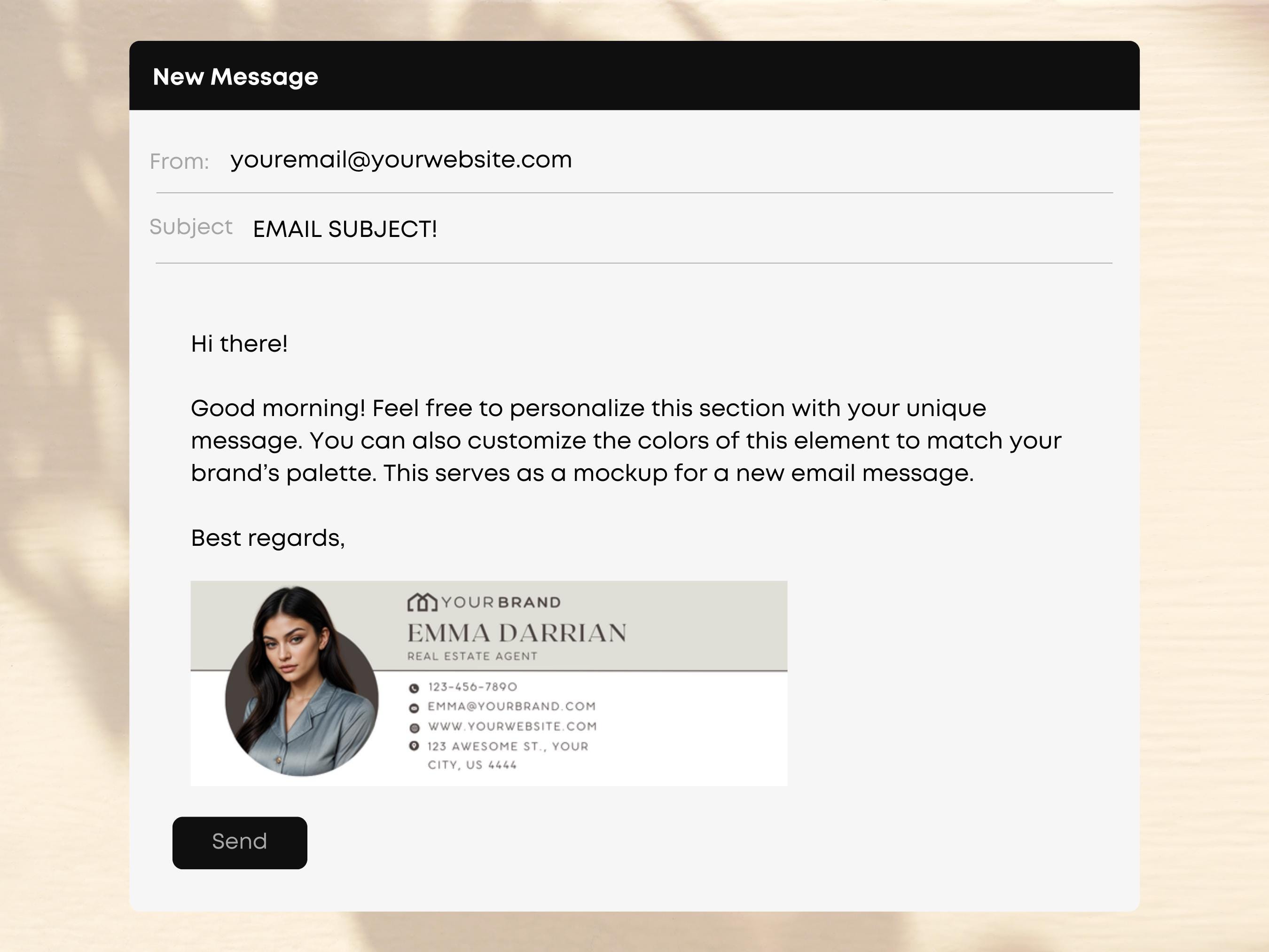 Email Signature Template, Real Estate Signature Template, Digital ...