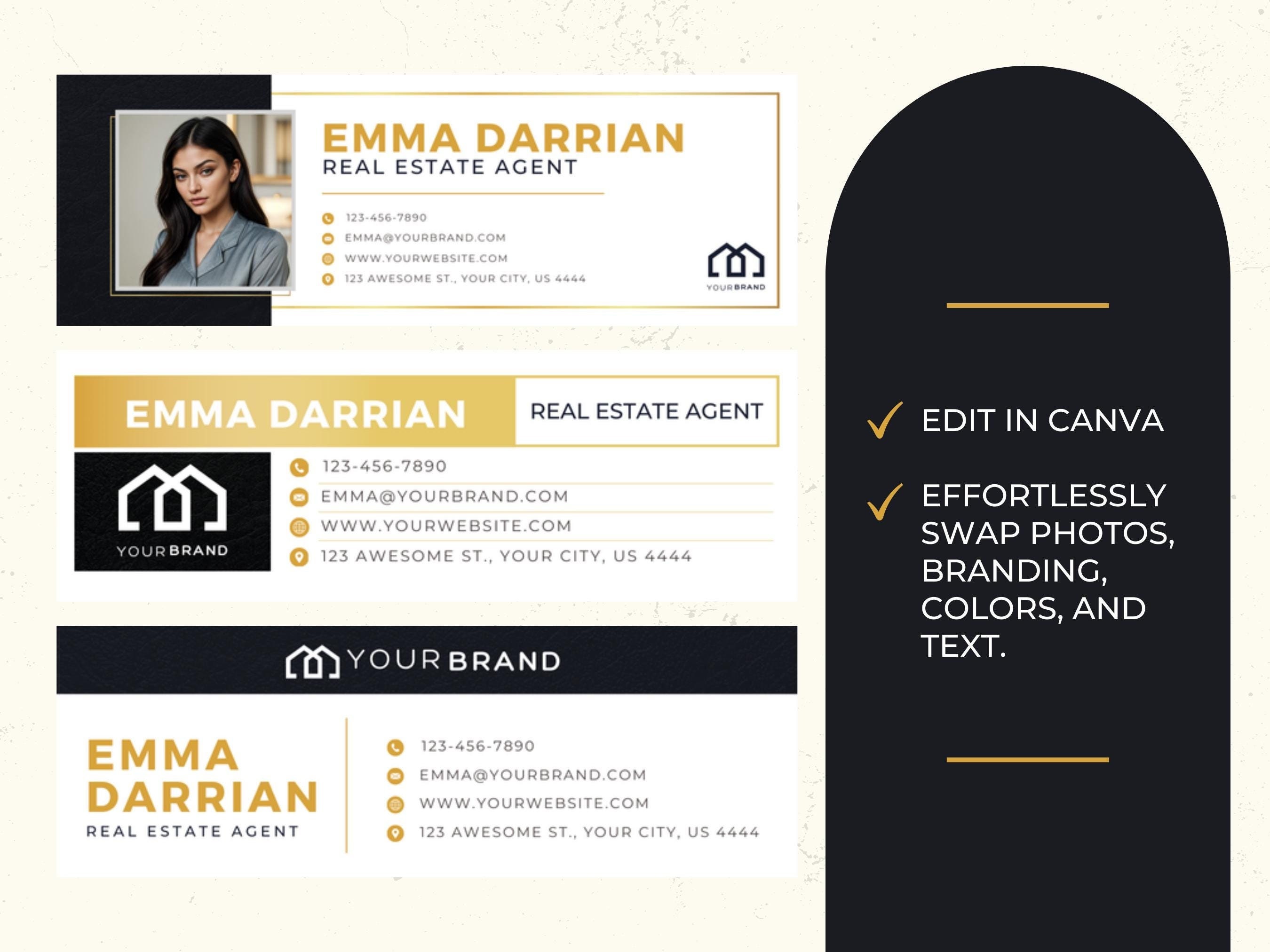 Email Signature Template, Real Estate Signature Template, Digital ...