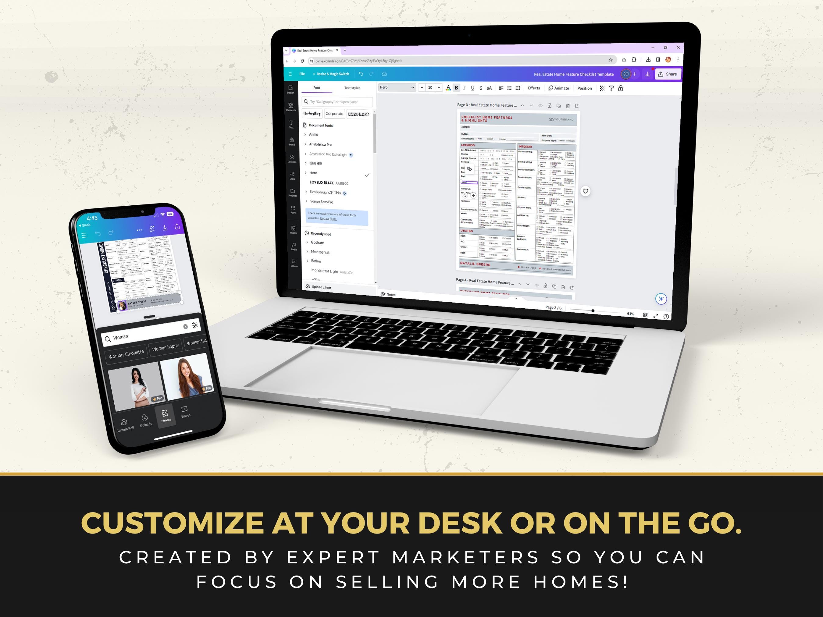 Real Estate Home Features Checklist Handout, Checklist Template ...