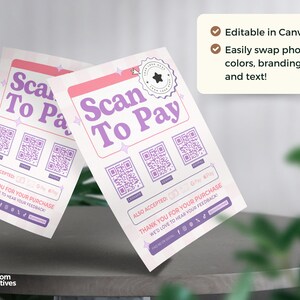 Scan to Pay Template Sign, Ways to Pay Template, QR Code Template ...