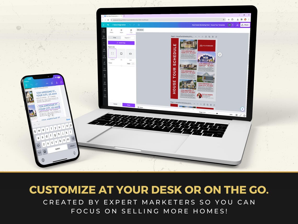 Real Estate House Tour Schedule Template - Editable Canva Template ...