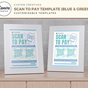 Scan to Pay Template Sign, Ways to Pay Template, QR Code Template ...