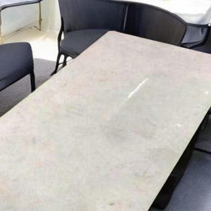 White Quartz Table Top: Sleek Modern Gemstone, Custom Sizes - Etsy