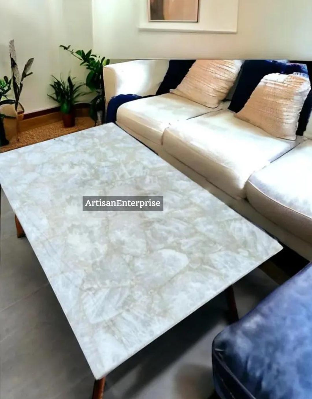 Premium White Quartz Table Tops – A Stunning Fusion of Natural Stone ...