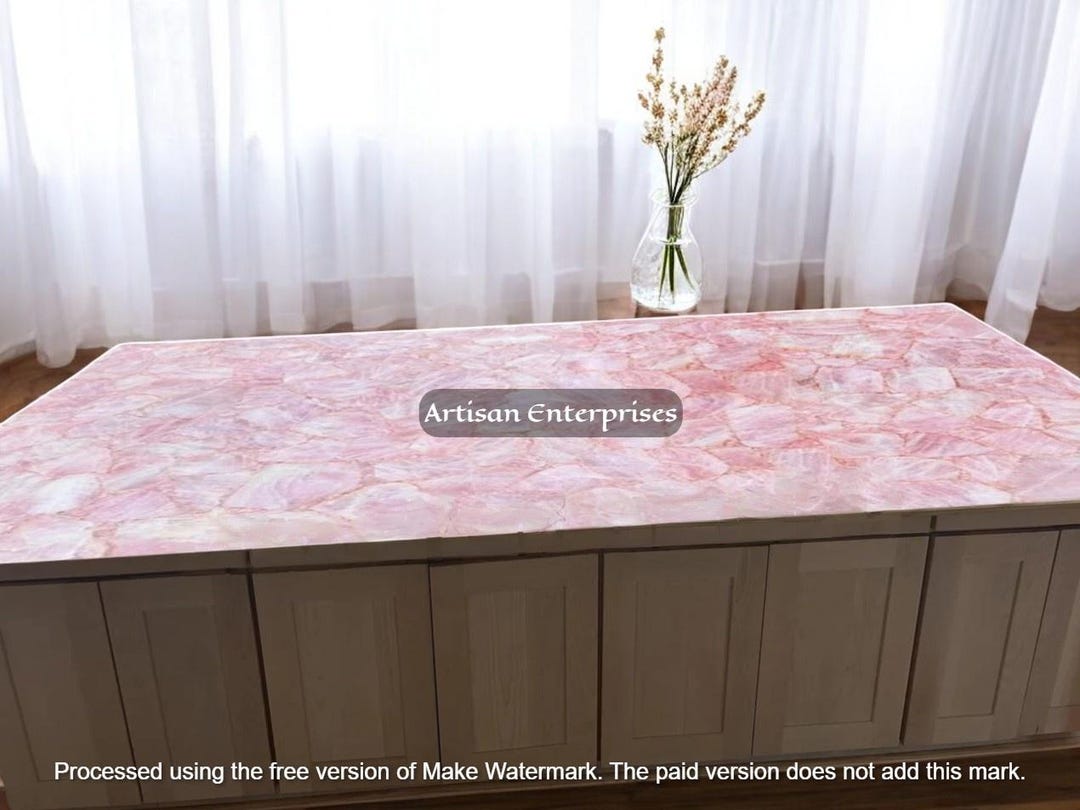 Handmade White Quartz Tabletop: Luxury Kitchen Island Slab - Etsy