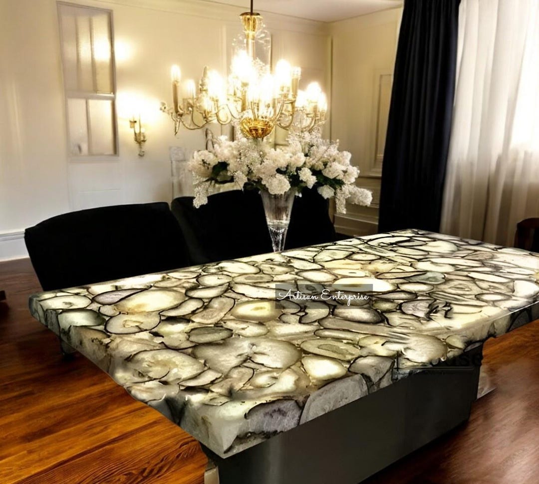 Agate Slab Table Top Home Decor, Custom Kitchen Decor, Polished ...