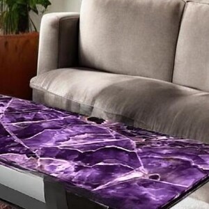 Elegant Amethyst Crystal Table Top: Purple Stone Home Decor - Etsy