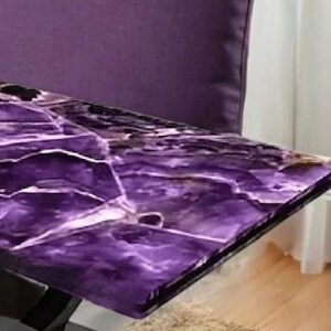 Elegant Amethyst Crystal Table Top: Purple Stone Home Decor - Etsy