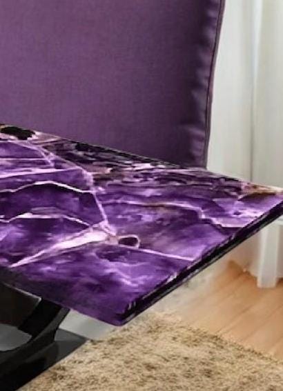 Elegant Amethyst Crystal Table Top: Purple Stone Home Decor - Etsy