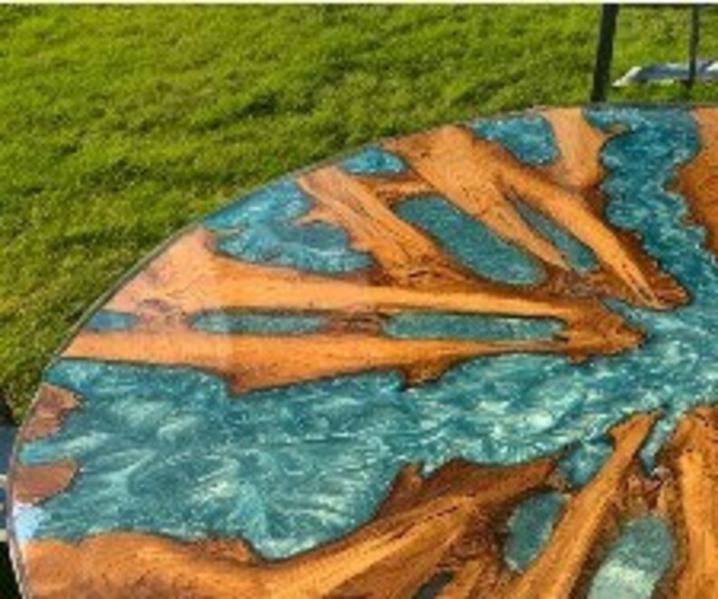 Round Shape Epoxy Coffee Table Top With Decent Look Hallway - Etsy