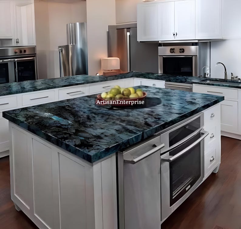 Labradorite Kitchen Slab, Farmhouse Interior Decor, Natural Stone ...