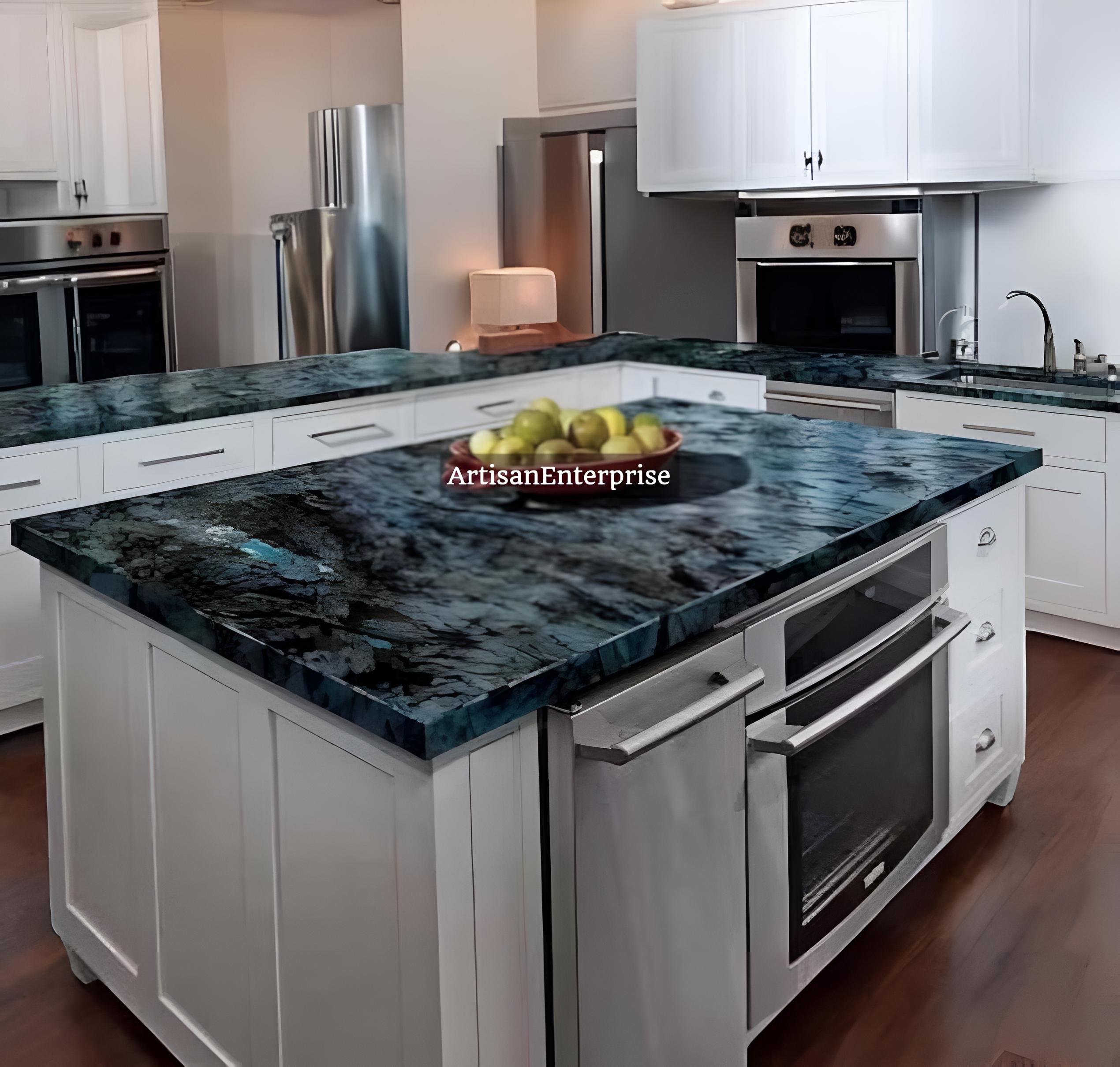 Labradorite Kitchen Slab, Farmhouse Interior Decor, Natural Stone ...