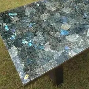 Labradorite Stone Center Sofa Coffee Table, Handmade Crystal Healing ...