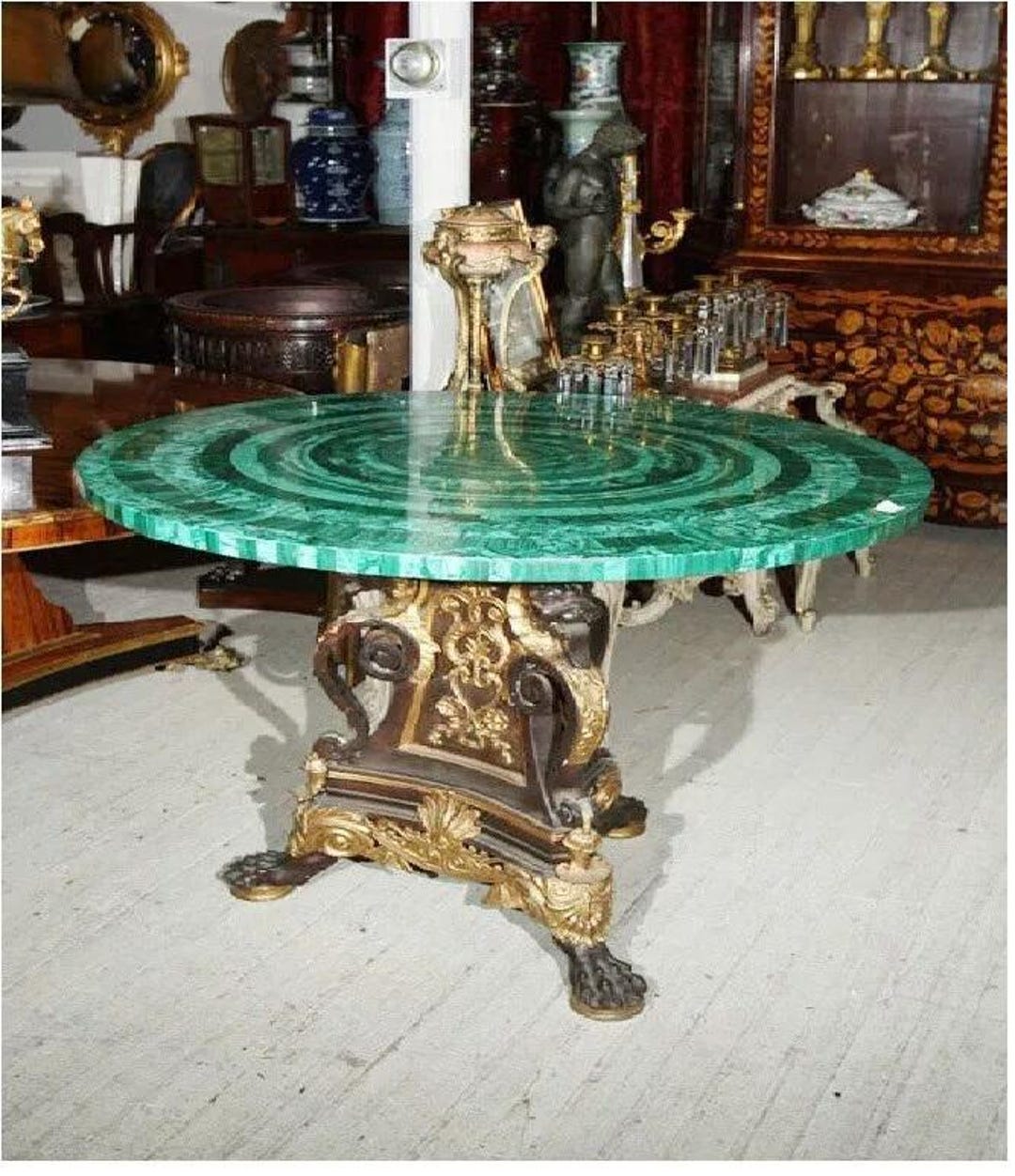 Luxurious Malachite Table Top for Coffee and Dining Handcrafted ...