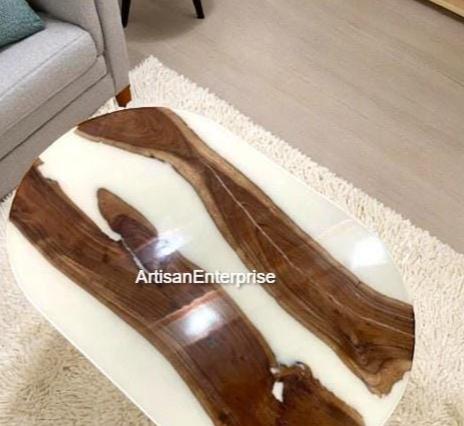 Luxury Oval Epoxy Resin Dining Table: Live Edge Wood Slab - Etsy