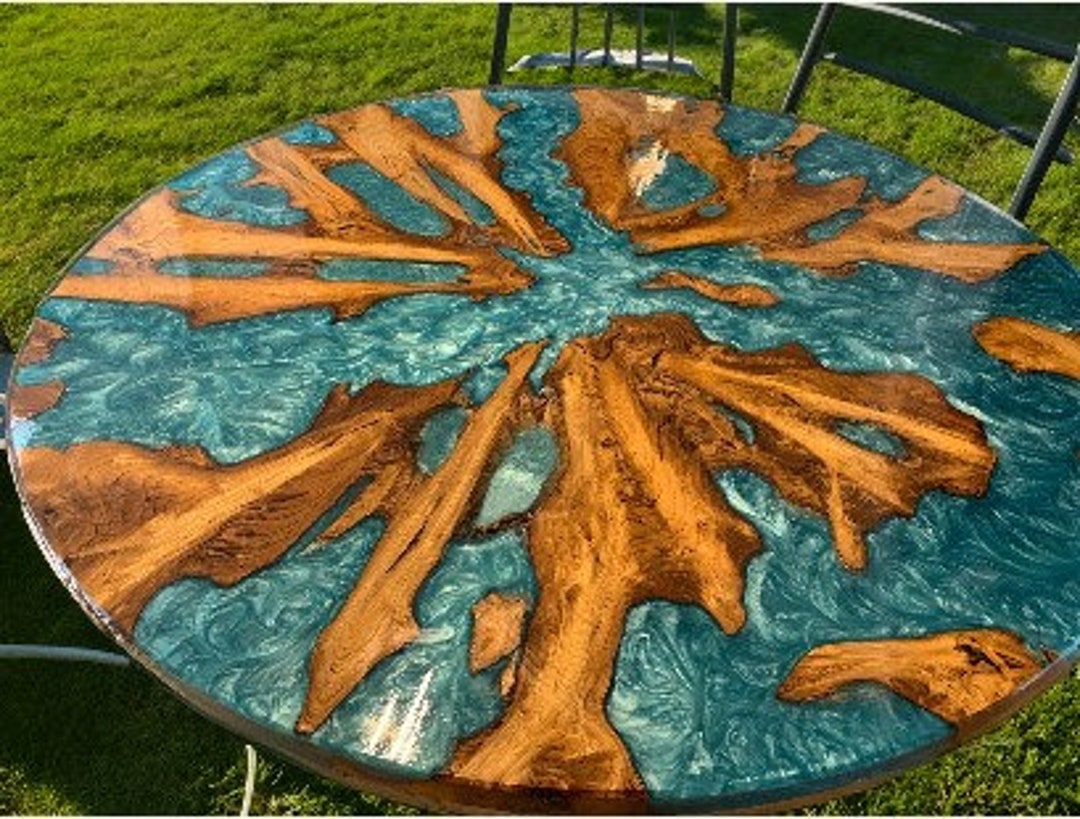Round Shape Epoxy Coffee Table Top With Decent Look Hallway - Etsy
