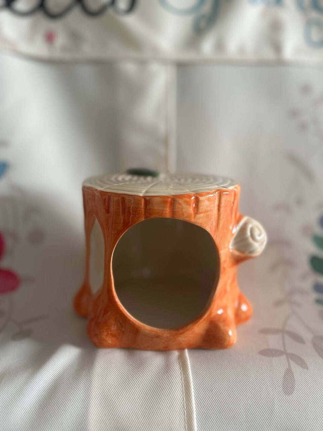 Tree Trunk Stump Hideout Ceramic Cooling for Summer for Small Animals ...